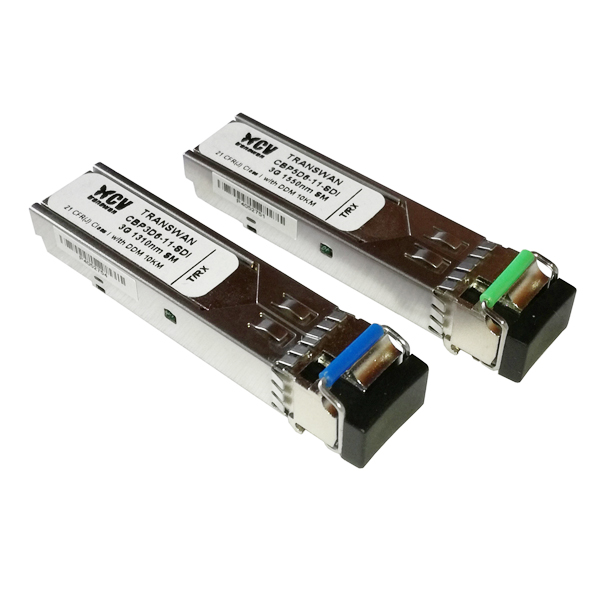 Transwan 3G SDI Singlemode SFP optical module, Bi-directional 1550nm Tx ...