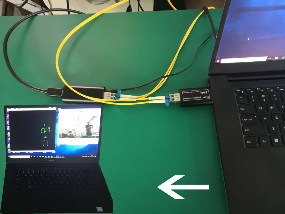 Mini USB 3.0 over Fiber Optic Extender